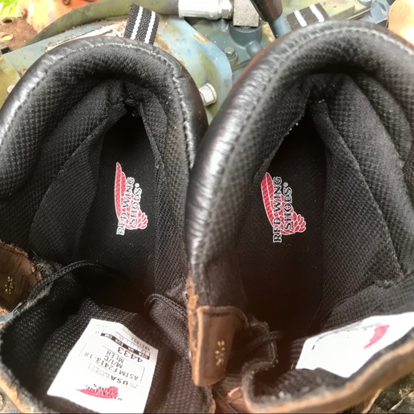 Red Wing Shoes | Shoes | Red Wing Brown Leather Work Boots 4433 Mens ...